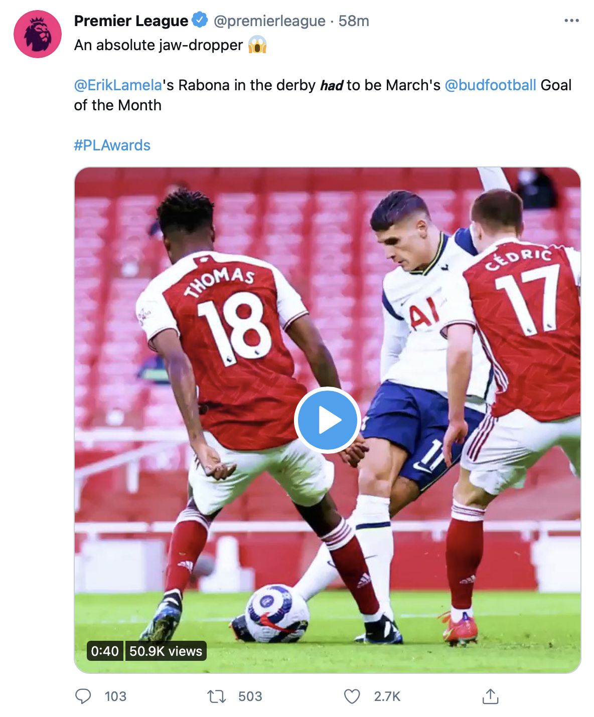 Erik Lamela's Rabona Prompts What Must Be The Fan Quote Of The Season ...